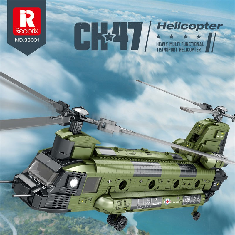 CH-47 Chinook Helicopter Building Set – BestMinifigure