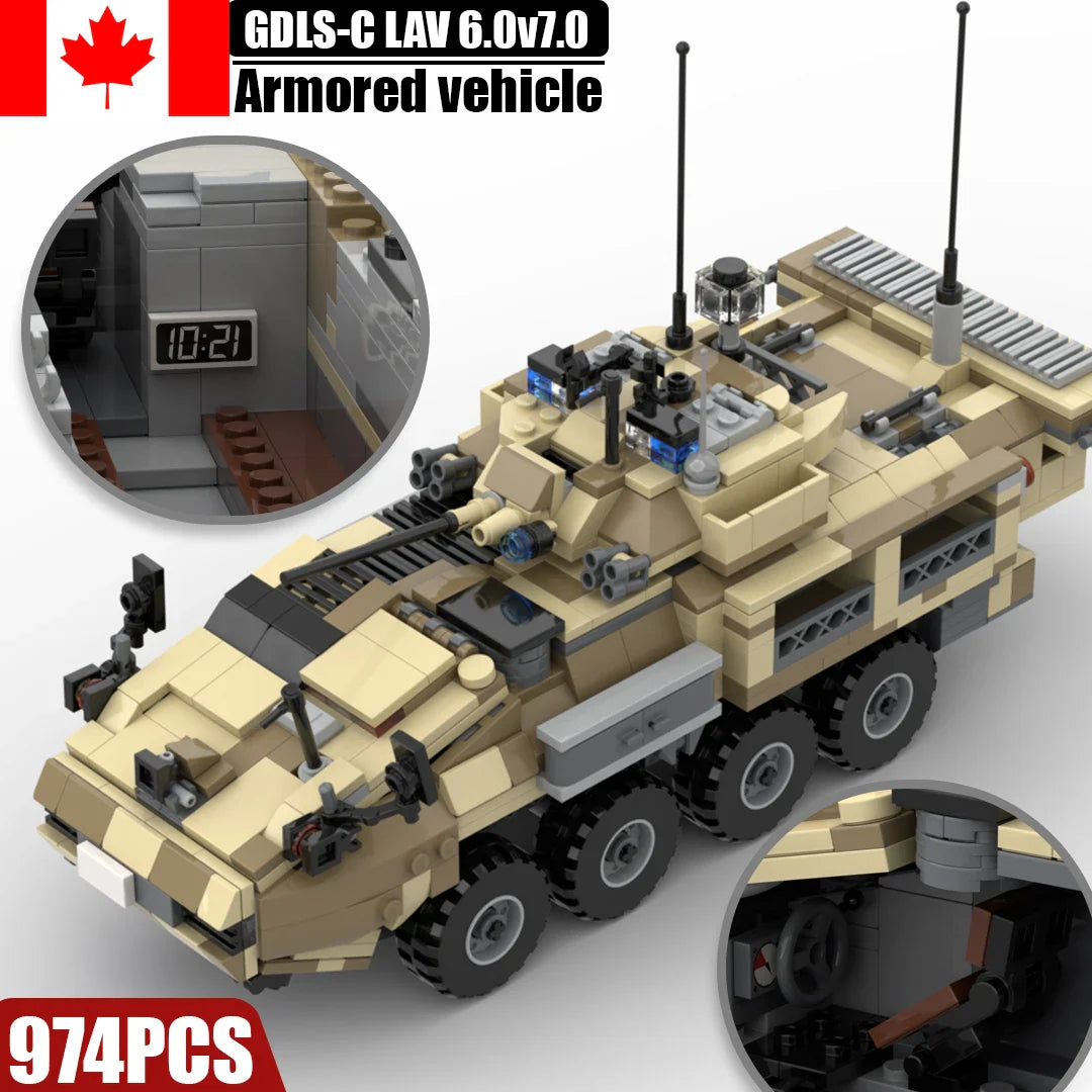 GDLS-C LAV 6 IFV Canadian Army Custom Military MOC – BestMinifigure