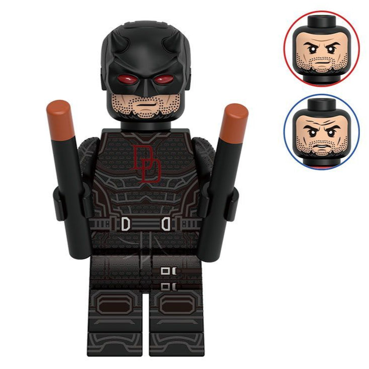 Daredevil (Black Suit) Custom Marvel Superhero Minifigure – BestMinifigure