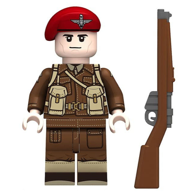 WW2 British Red Devils Paratrooper Soldier Custom Military Minifigure ...