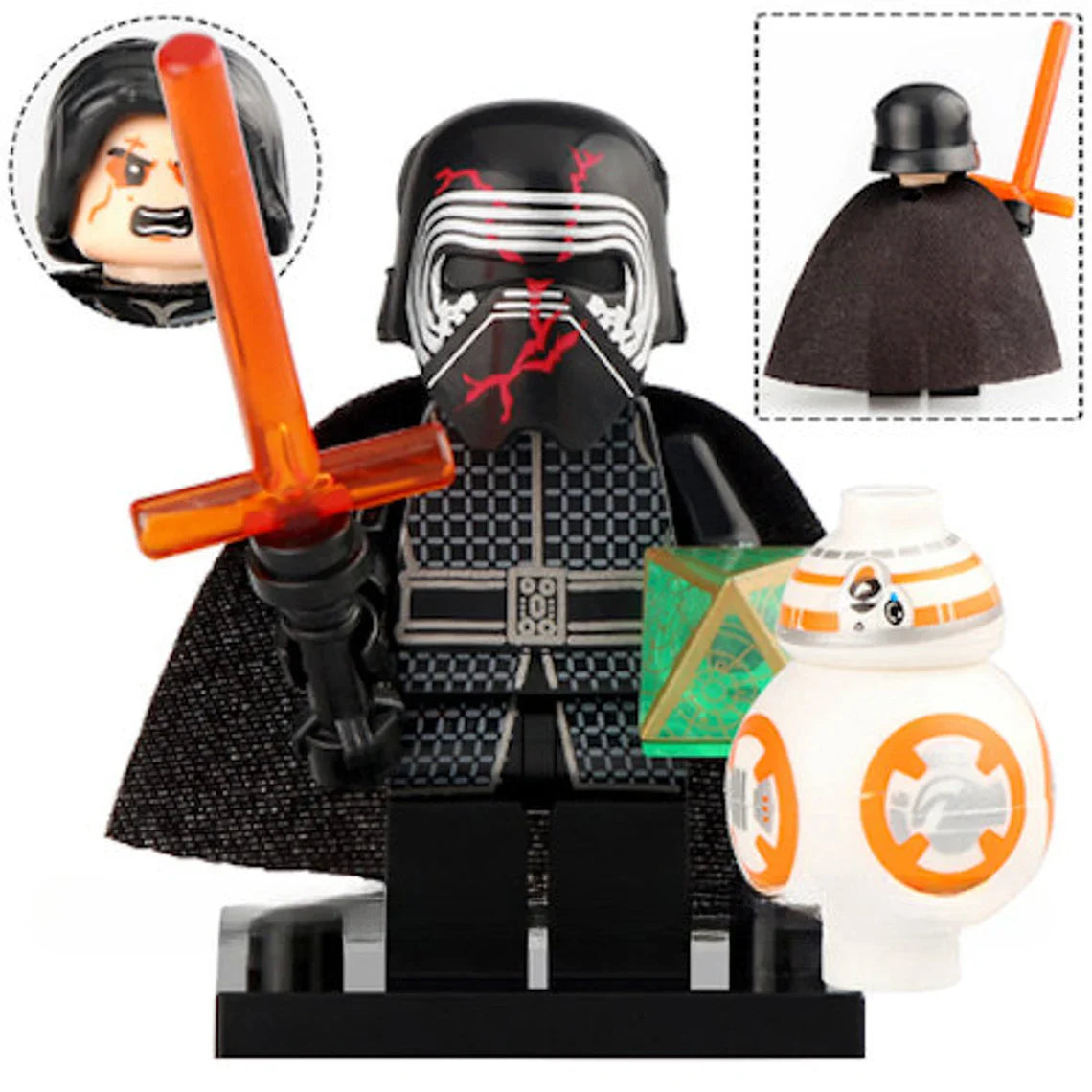 Kylo Ren with BB-8 custom Star Wars Minifigure – BestMinifigure